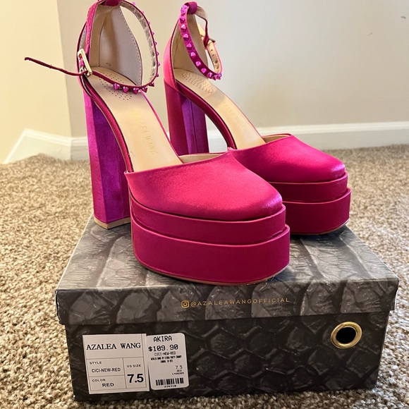 Shoes | Hot Pink Platforms By Azalea Wang Worn Just Once Ships In Wrong ...